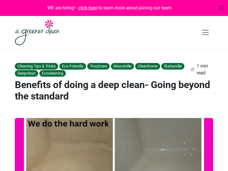 Deep Cleans are Essential — GryphonCMS